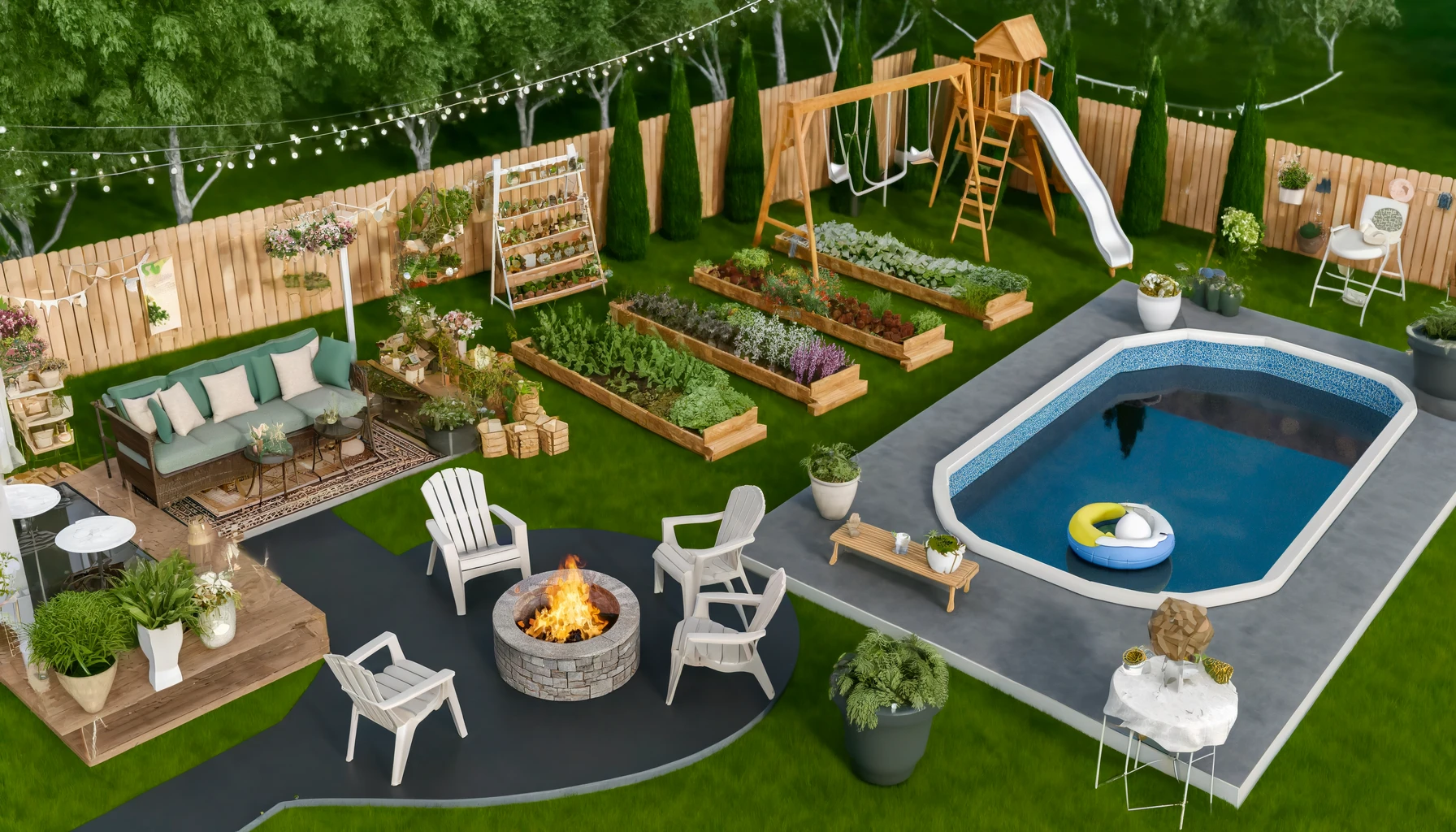 DIY Backyard Ideas: Fire Pits, Vegetable Gardens, Playgrounds, and More ...
